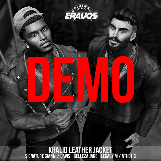 Second Life Marketplace - [ ERAUQS ] - Khalid Leather Jacket - DEMO