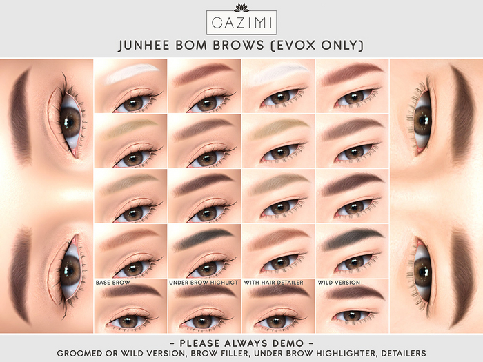 Second Life Marketplace - :CAZIMI: Junhee Brows Second Life Marketplace - :CAZIMI: Junhee Brows