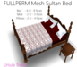 Second Life Marketplace - 6751 FULLPERM Sultan Mesh Bed w/sides tables
