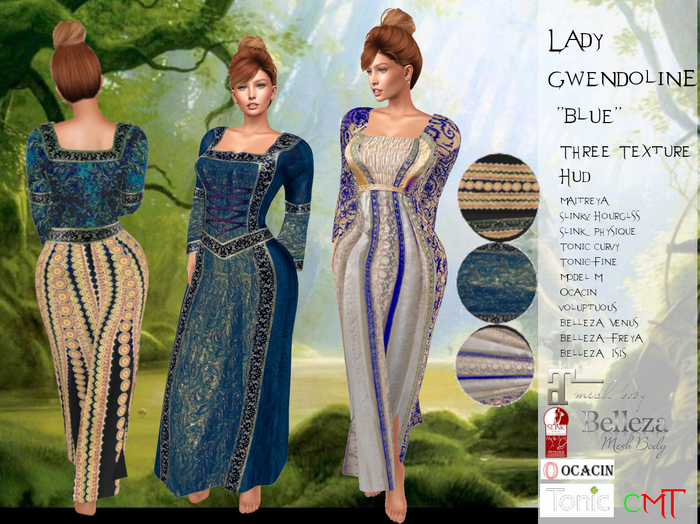 Second Life Marketplace - .:: VH ::. Lady Gwendoline - 3 in 1 Blue ...