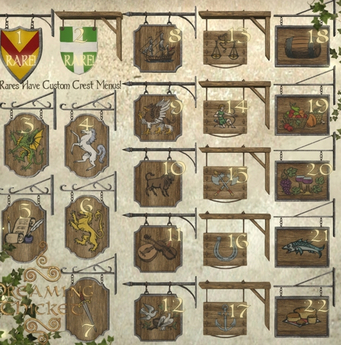 Second Life Marketplace - 21. Dreaming Thicket - Medieval Signs - Fish