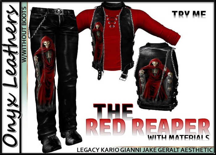 Second Life Marketplace - Red Reaper Outfit Kario Legacy Gianni Jake ...