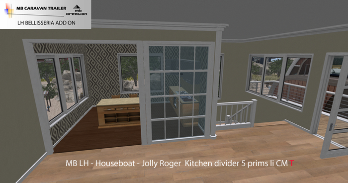 Second Life Marketplace - MB LH - Houseboat - Jolly Roger Kitchen ...