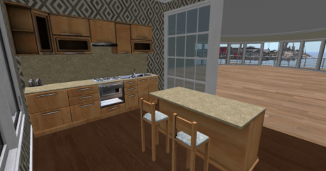 Second Life Marketplace - MB LH - Houseboat - Jolly Roger Kitchen ...