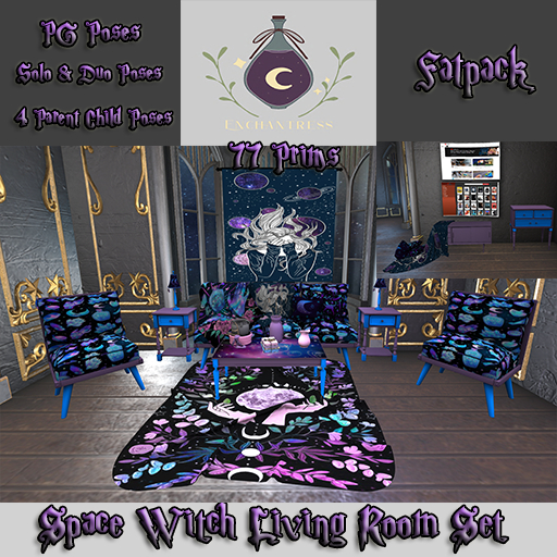 Second Life Marketplace - {Enchantress} Space Witch Living Room Set ...
