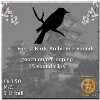 Second Life Marketplace - Forest Birds Insect Mix Sounds