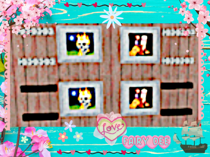 Second Life Marketplace - Minecraft Wall Shelves w/ Portraits