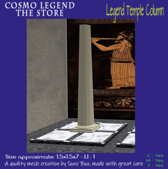 Second Life Marketplace - Cosmo Legend Temple Column Mesh Full Perms ...