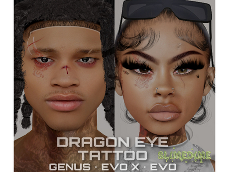 Second Life Marketplace - SLIMEDIME- DRAGON EYE TATTOO