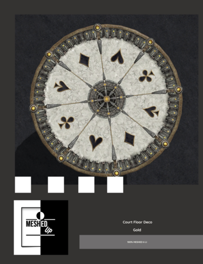 Second Life Marketplace - MeshedUp: Court Floor Deco Gold