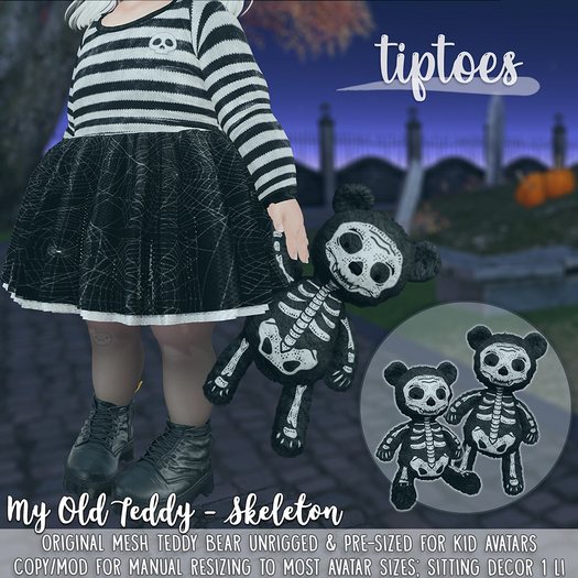 Second Life Marketplace - . tiptoes - My Old Teddy - Skeleton