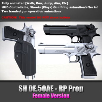 Second Life Marketplace - SH RP Prop Gun - DE.50AE (Female Version)