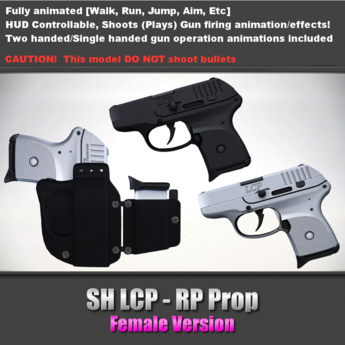 Second Life Marketplace - SH RP Prop Gun - LCP (Female Version)