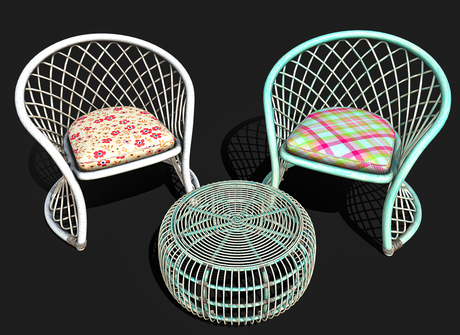 Second Life Marketplace - Art Studio.FULL PERM \\ Brisa Rattan Chair Packs