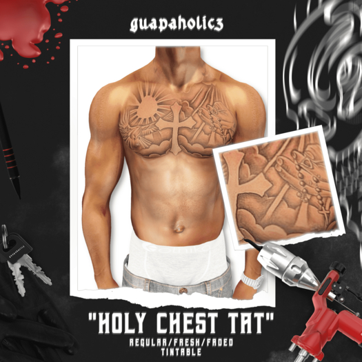 Second Life Marketplace - G$ - Holy Chest Tat