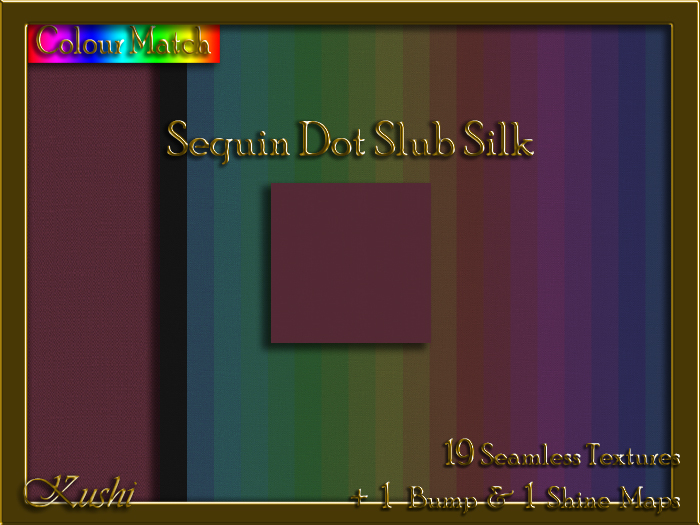 Second Life Marketplace - Sequin Dot Slub Silk Solid Seamless Texture Pack