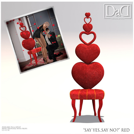 Second Life Marketplace - DaD - Say Yes ..Say No? - Red/Gold - PG