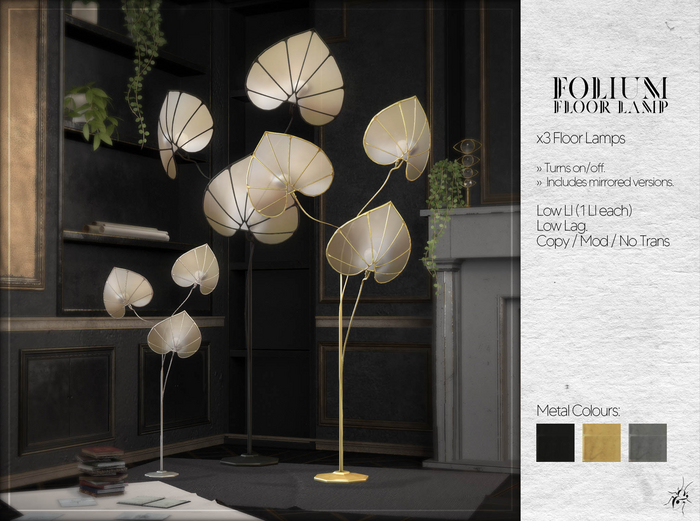 Second Life Marketplace - -Jane&Finch- Folium Floor Lamp