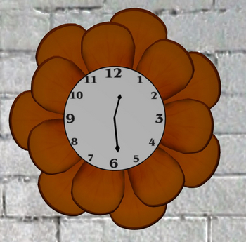 Second Life Marketplace - Lovely Coco brown Flower wall clock - Medium ...