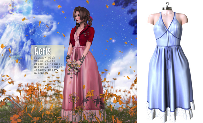 Second Life Marketplace - UNA. Aeris Dress Sky
