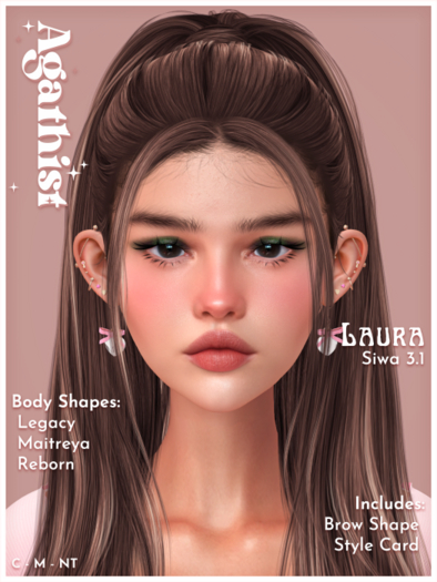 Second Life Marketplace - AGATHIST - LAURA SHAPE - (Lelutka EvoX Siwa 3.1)