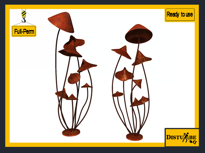 Second Life Marketplace - ::DisturbeD:: Rusty Garden Mushrooms Statue ...