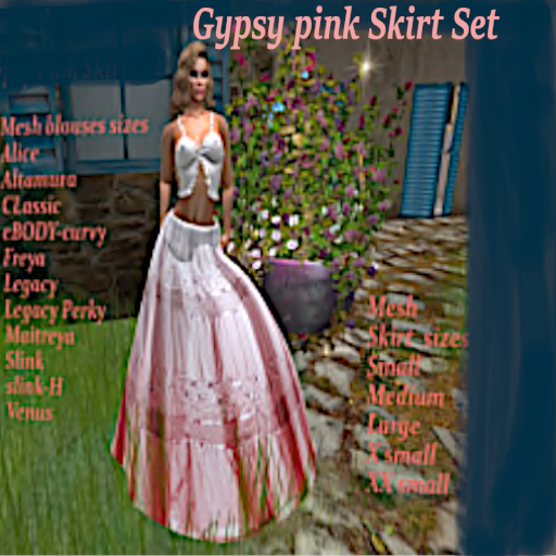 Second Life Marketplace - Gypsy Pink Skirt Set