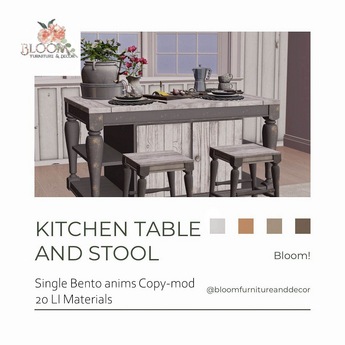 Second Life Marketplace - Kitchen | Table | Quinn Kitchen Table