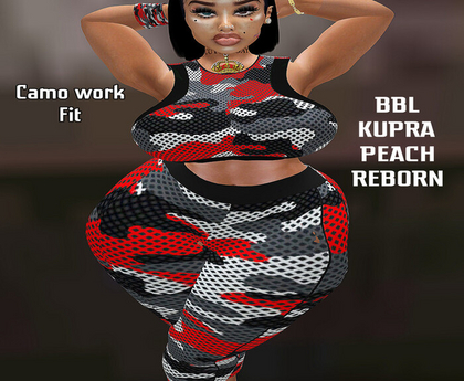 Second Life Marketplace - SNAPPA - Camo Work Fit BBL KUPRA PEACH REBORN