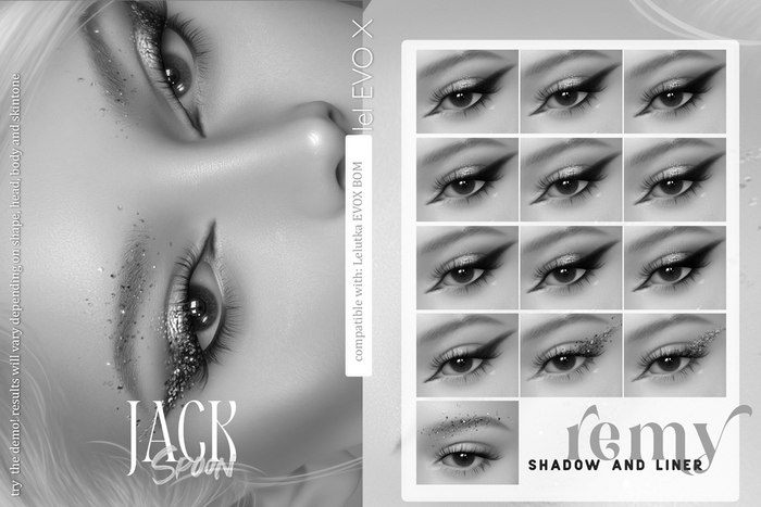Second Life Marketplace - [demo]Jack Spoon. Remy Eyeshadow [Lelutka ...