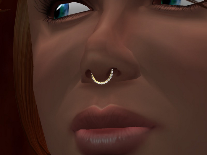 Second Life Marketplace - TM Cupped Diamond Eternity Nose Ring - Septum ...