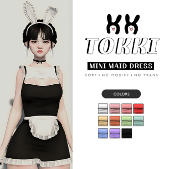 Second Life Marketplace - [TOKKI] Mini Maid Dress // DEMO