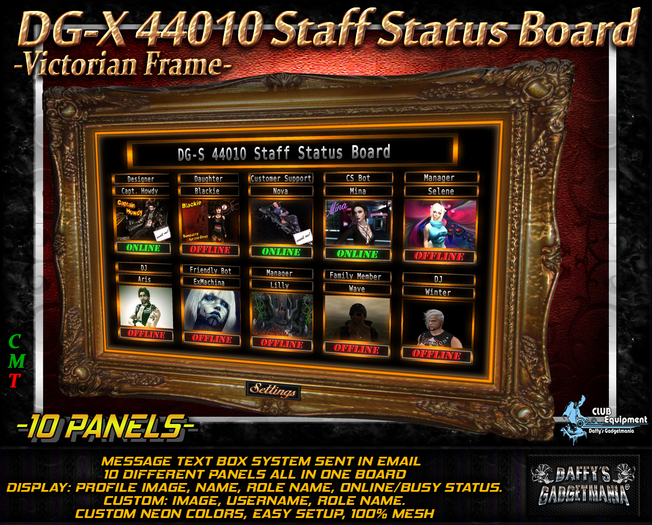 Second Life Marketplace - DG-S 440-10 Staff Status Board -Victorian ...