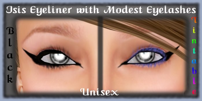 Second Life Marketplace - ISIS Eyeliner with Unisex Tintable MODEST ...