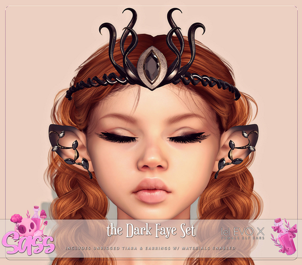 Second Life Marketplace - Sass [Dark Faye Set] ♥ Lel EvoX female elf