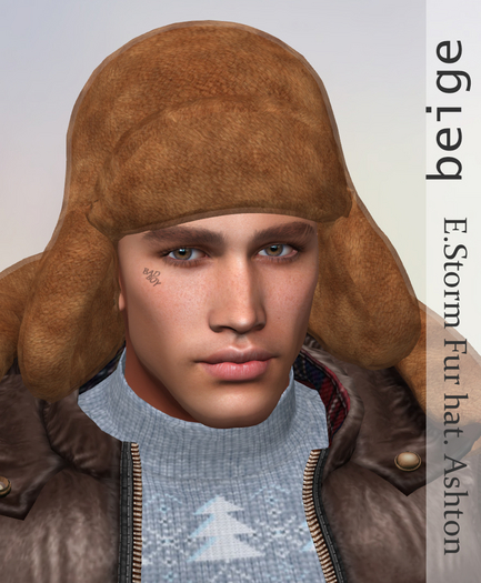 Second Life Marketplace - E.Storm Fur hat. Ashton beige