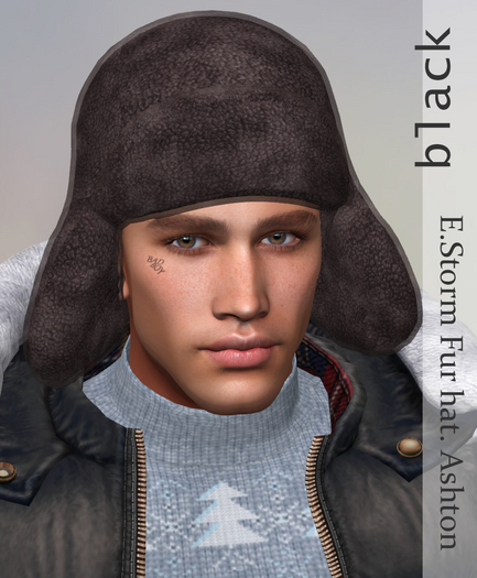 Second Life Marketplace - E.Storm Fur hat. Ashton black
