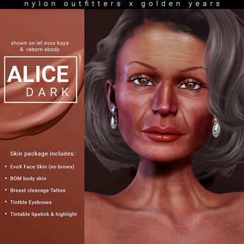 Second Life Marketplace - (NO) Golden Years - Alice Skin - Dark