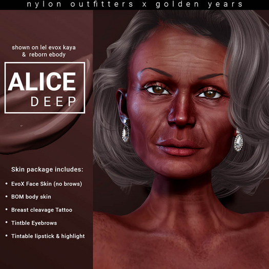 Second Life Marketplace - (NO) Golden Years - Alice Skin - Deep