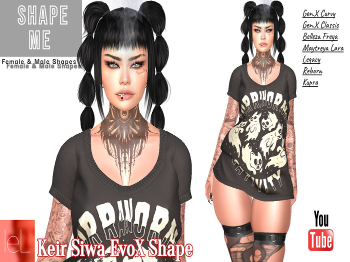 Second Life Marketplace - Shape Me - Keir Siwa Head EvoX Shape