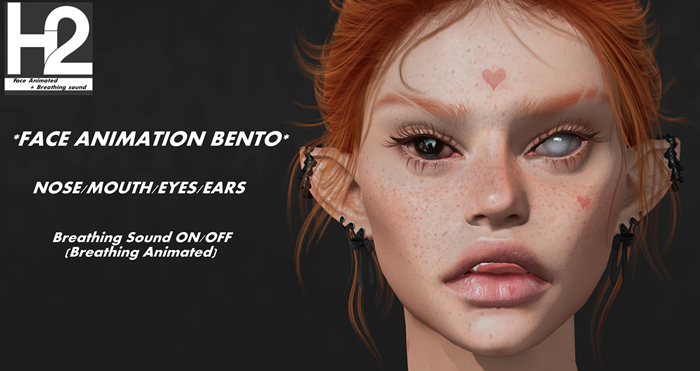 Second Life Marketplace - H2-*FACE ANIMATION*NOSE/MOUTH/EYES/EARS BENTO ...
