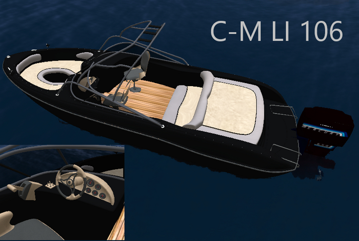 Second Life Marketplace - Cruiser 2 Boat BLK 1 LI 106 (S) (BOXED)