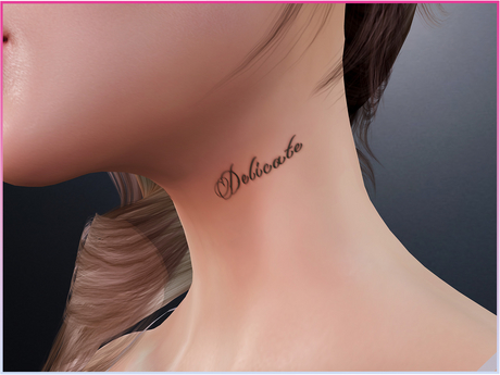 Second Life Marketplace - FB - Tender delicate - neck tattoo - (lel EvoX)