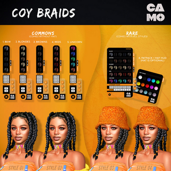 Second Life Marketplace - 5. CAMO - Coy Braids - Unicorn