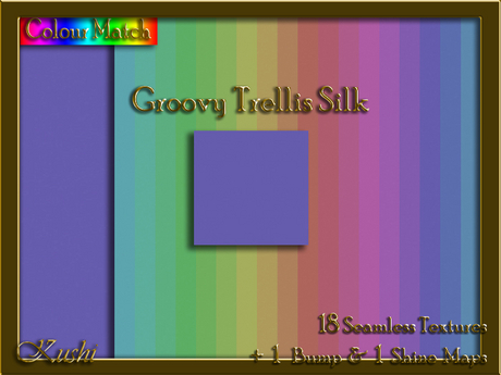 Second Life Marketplace - Groovy Trellis Silk Solid Seamless Texture Pack