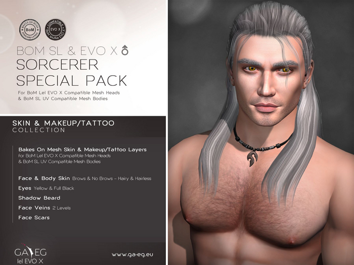 Second Life Marketplace - [GA.EG] Special Pack - Sorcerer - BOM [EVO X]
