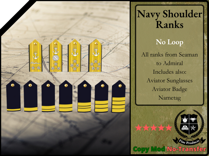 Second Life Marketplace - Navy Ranks and Accessories - Divisas e ...
