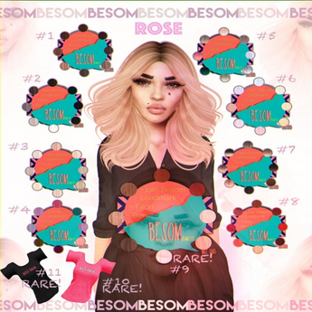 Second Life Marketplace - *Besom Hair~ Rose *Mermaids* 1