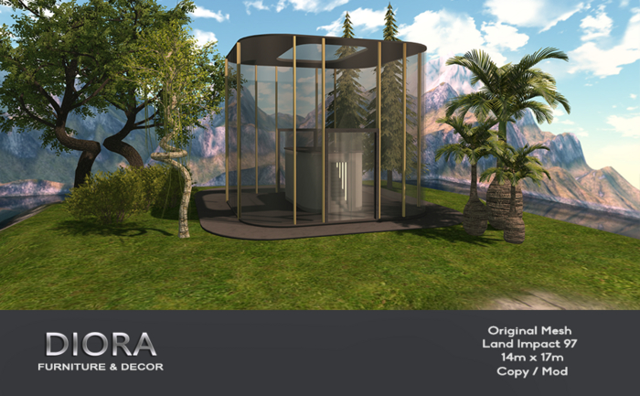Second Life Marketplace - DIORA Glass House Black