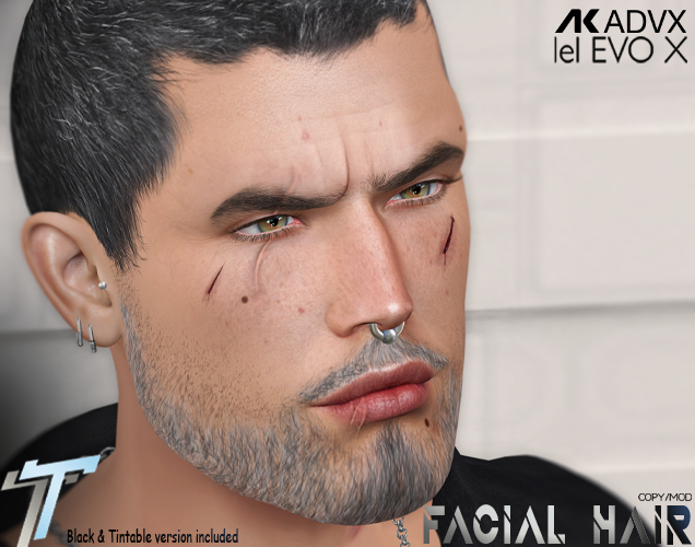 Second Life Marketplace - -- T. TARIK -- Pack ' Beard 104 BOM - Evo X ...